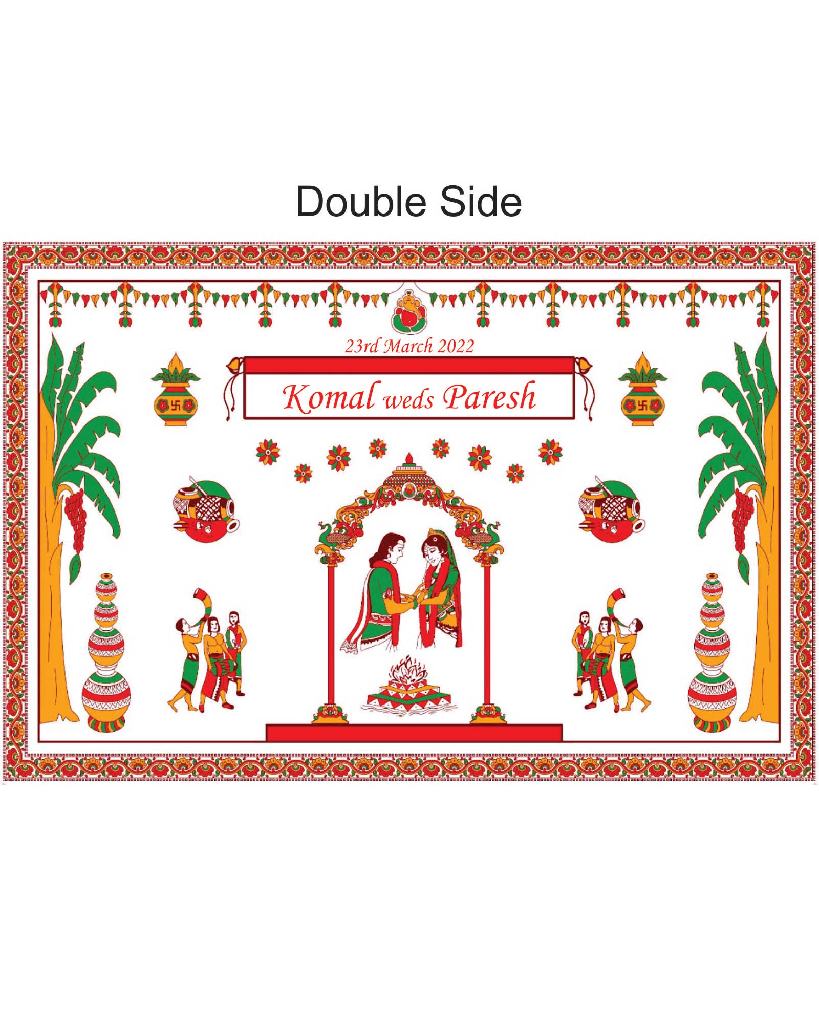 Buy from Lovely Wedding Mall Both the Sides Couple Name Mandap Design ...