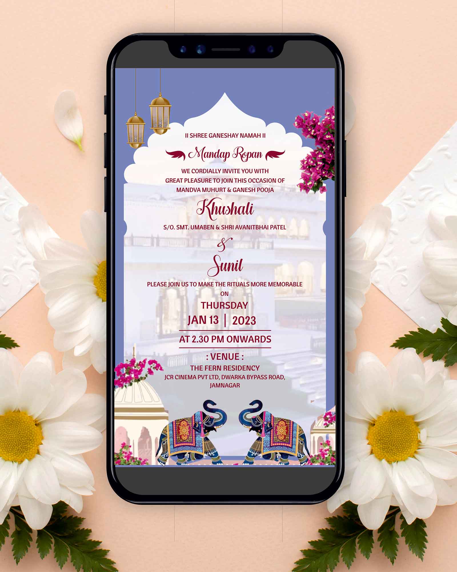 Wedding,Engagement Ceremony Einvite,Ring Ceremony digital invite ...