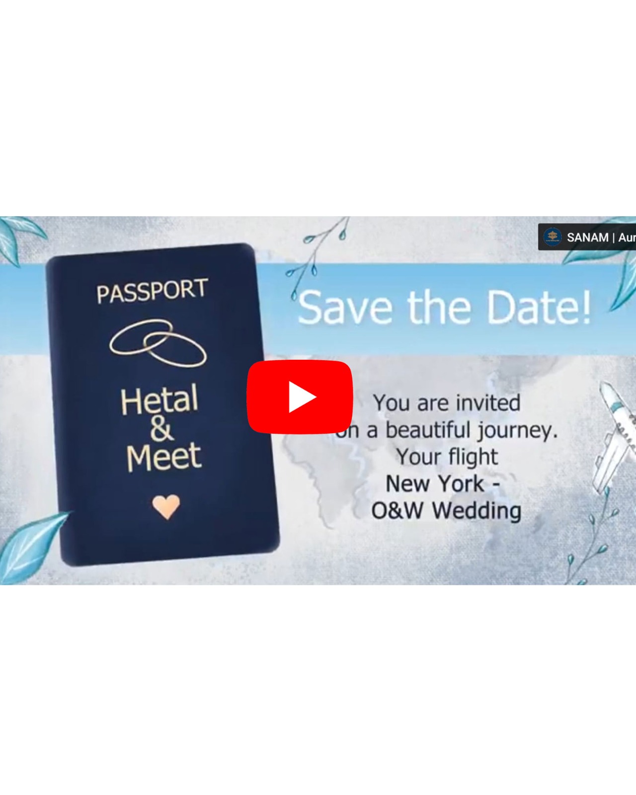 Passport Theme Wedding & Save the Date Wedding E - invitation Video ...