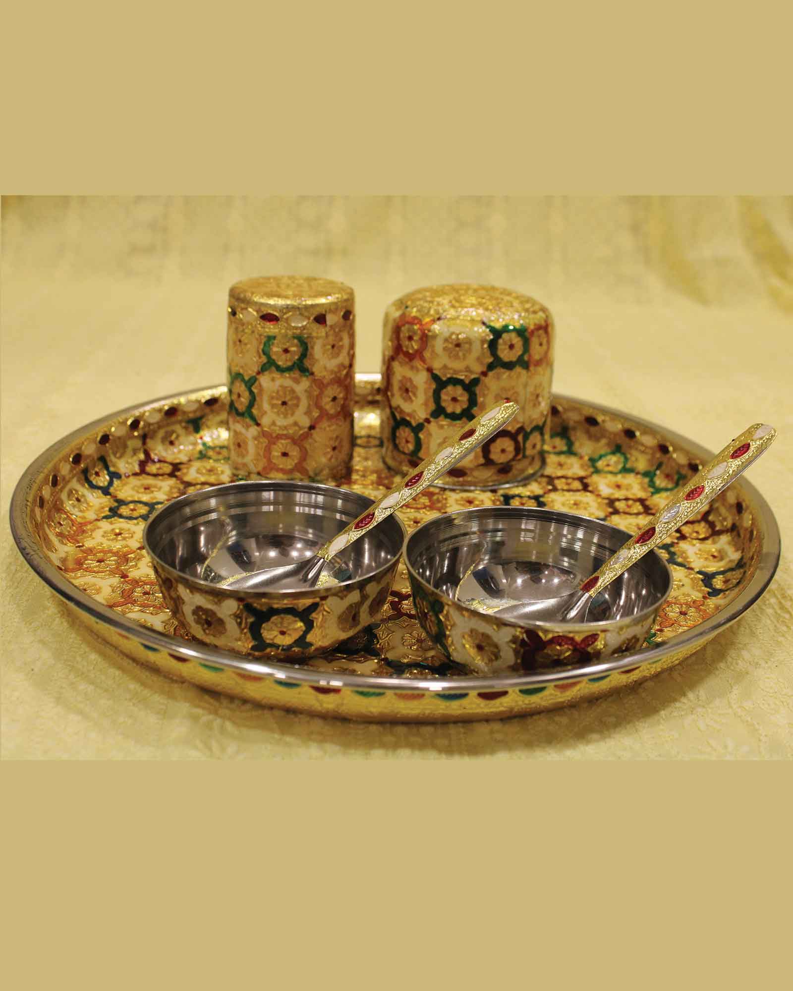 Kansar Thali\meenakari -pooja rituals item