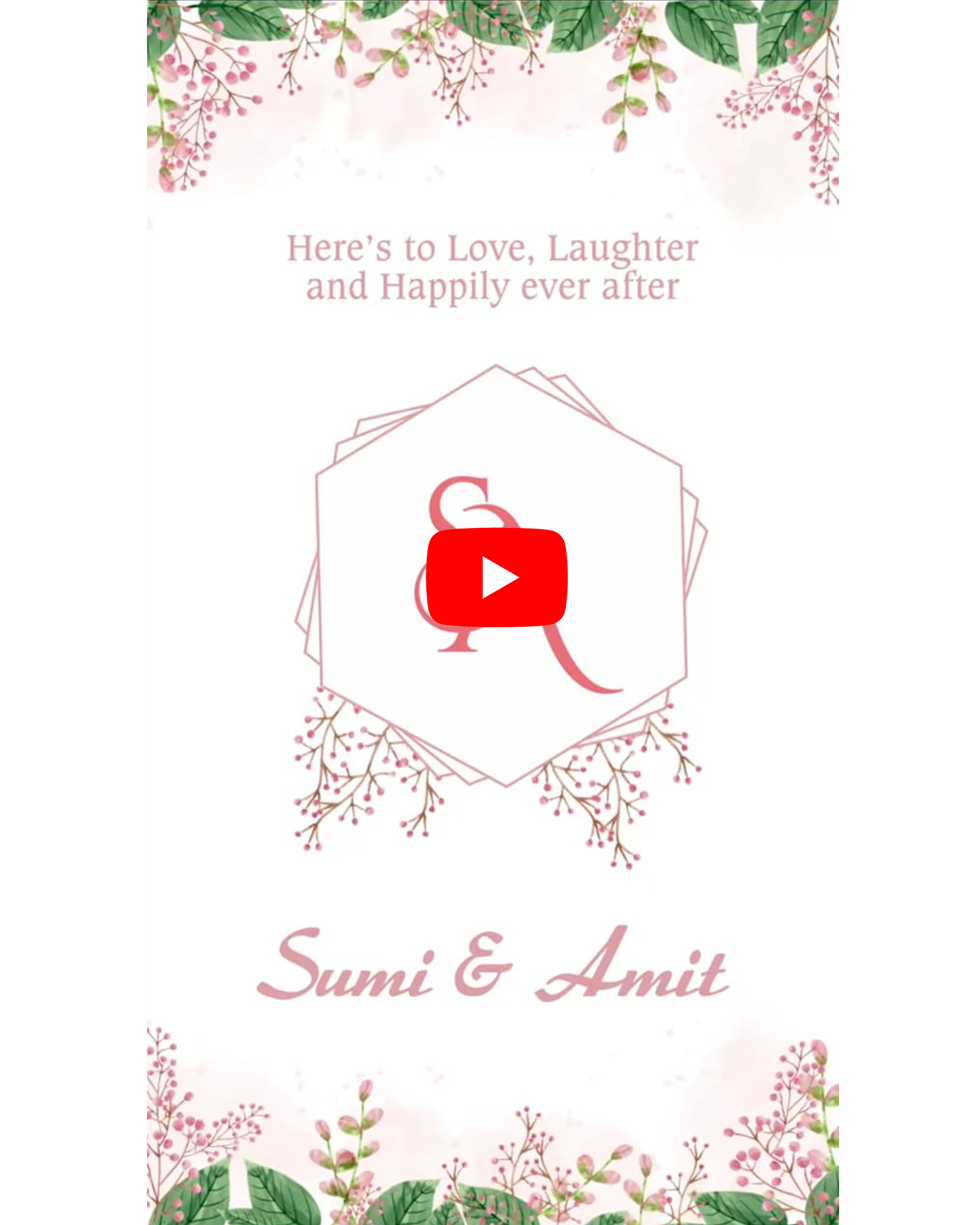 Customised Engagement Invitation Video